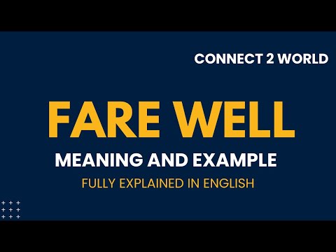 What Does  farewell Means || Meanings And Definitions With  farewell in ENGLISH