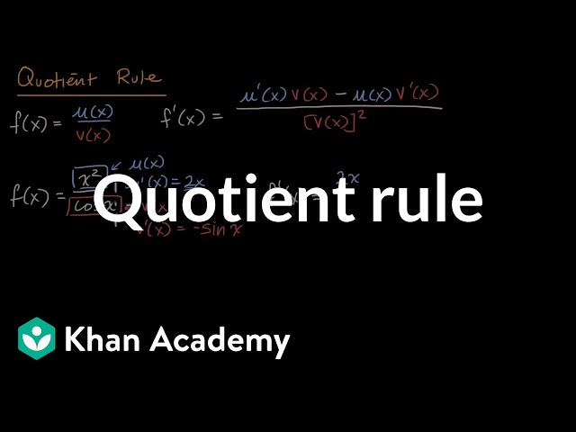 Understanding the Quotient Rule in Calculus: A Comprehensive Guide | Galaxy.ai | Galaxy.ai