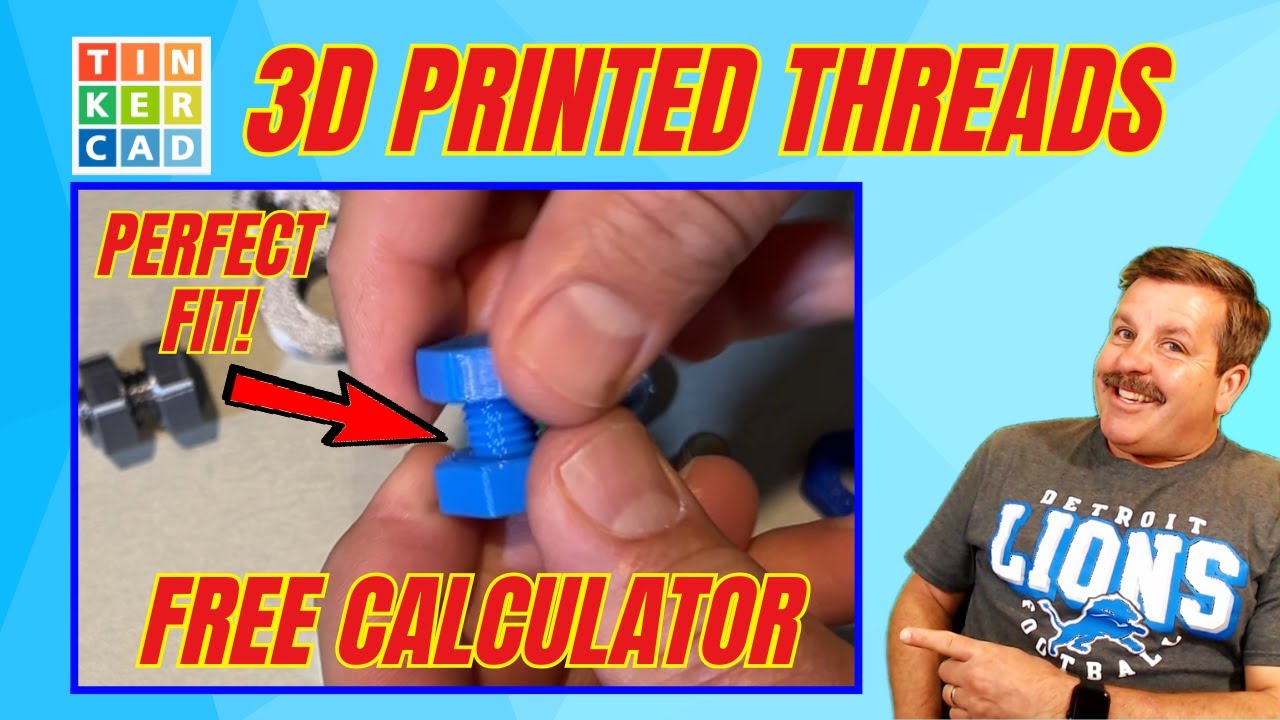 Make Perfect 3D Printed Tinkercad Threads Free Calculator Too! 💯🔥