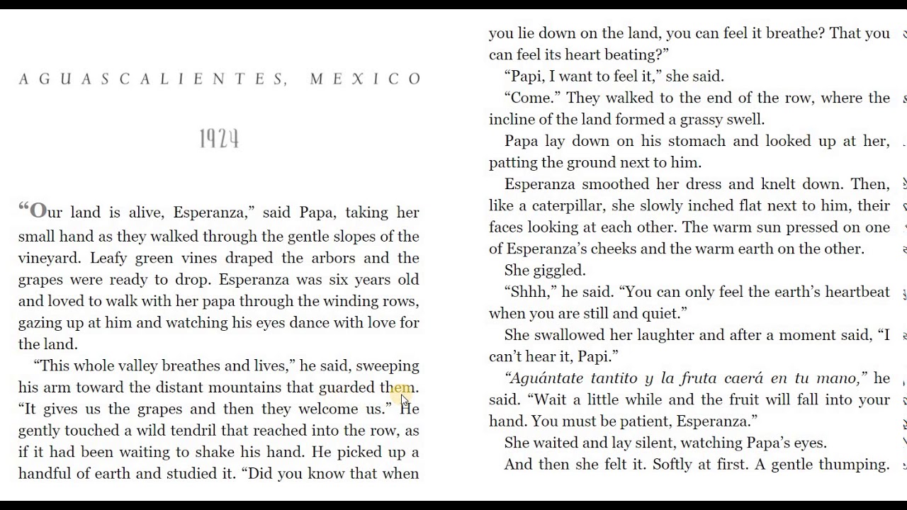 Esperanza Rising- Chapter 1 (Read Aloud & Follow Along)