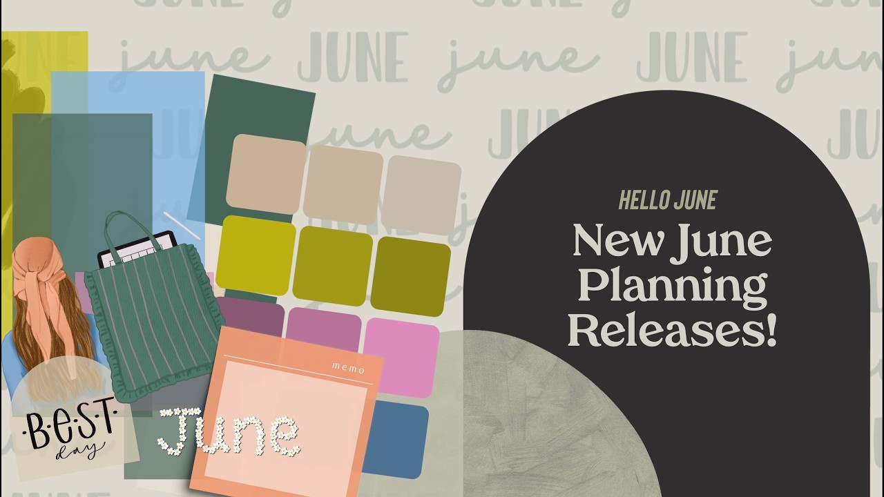 Hello JUNE and all the bight colors! Our brand new June digital planning stickers ARE HERE! 🥳