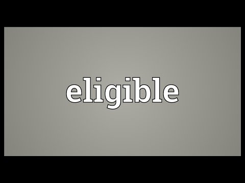 Eligible Meaning