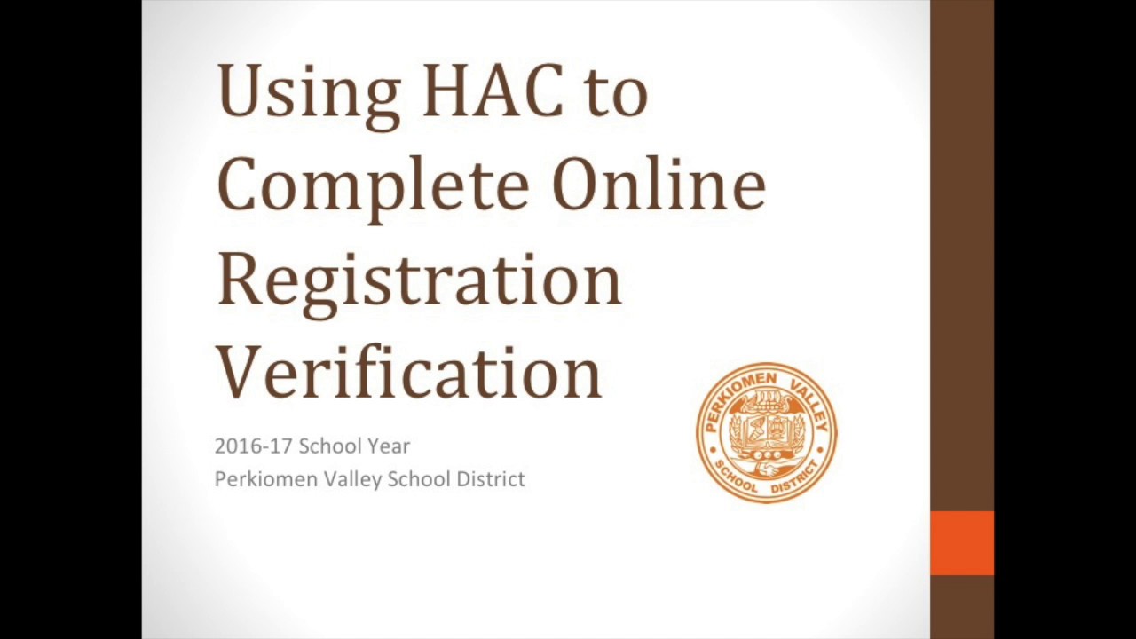 Online Registration Verification Tutorial