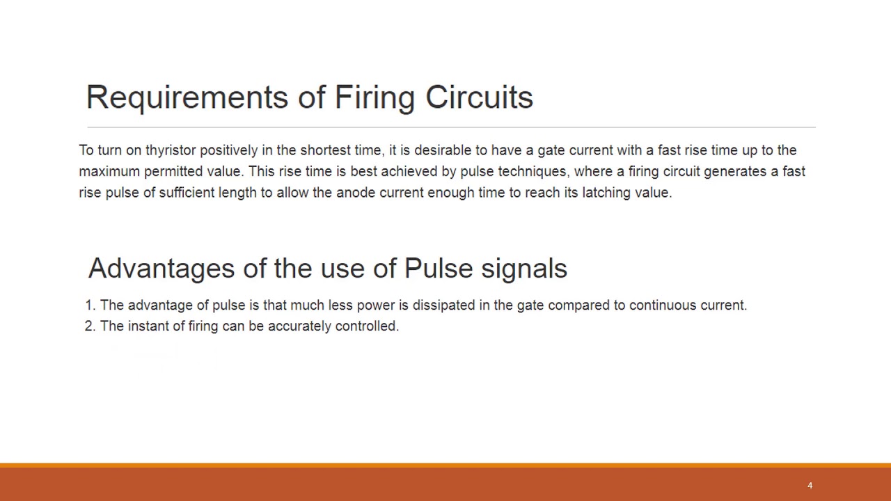 Lecture 3 Power Electronics Firing Circuits for Thyristor