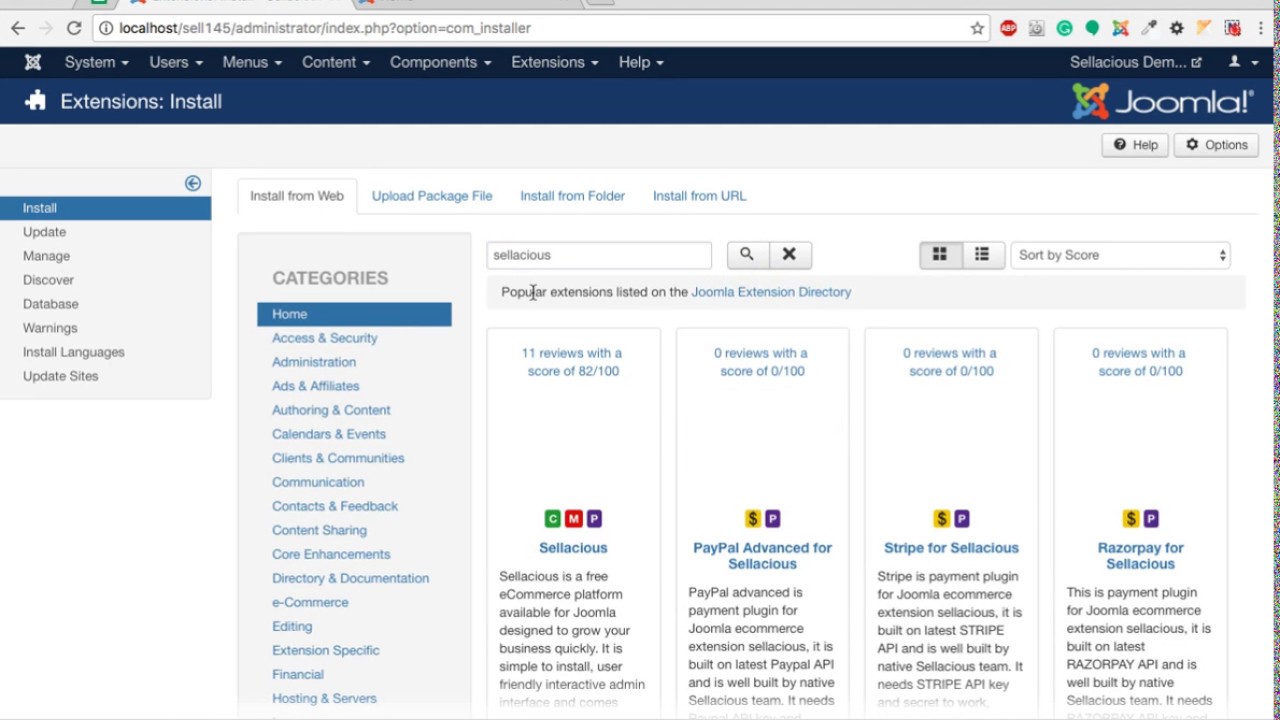 Learn how to install Sellacious from Web | Tutorial