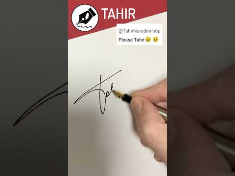 Signature Sign TAHIR #lettersign #handwriting #namedesign #calligraphy#signwriting