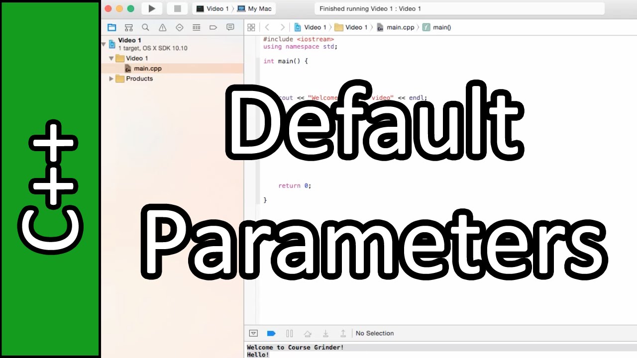 Default Parameters - C++ Programming Tutorial #24 (PC / Mac 2015)
