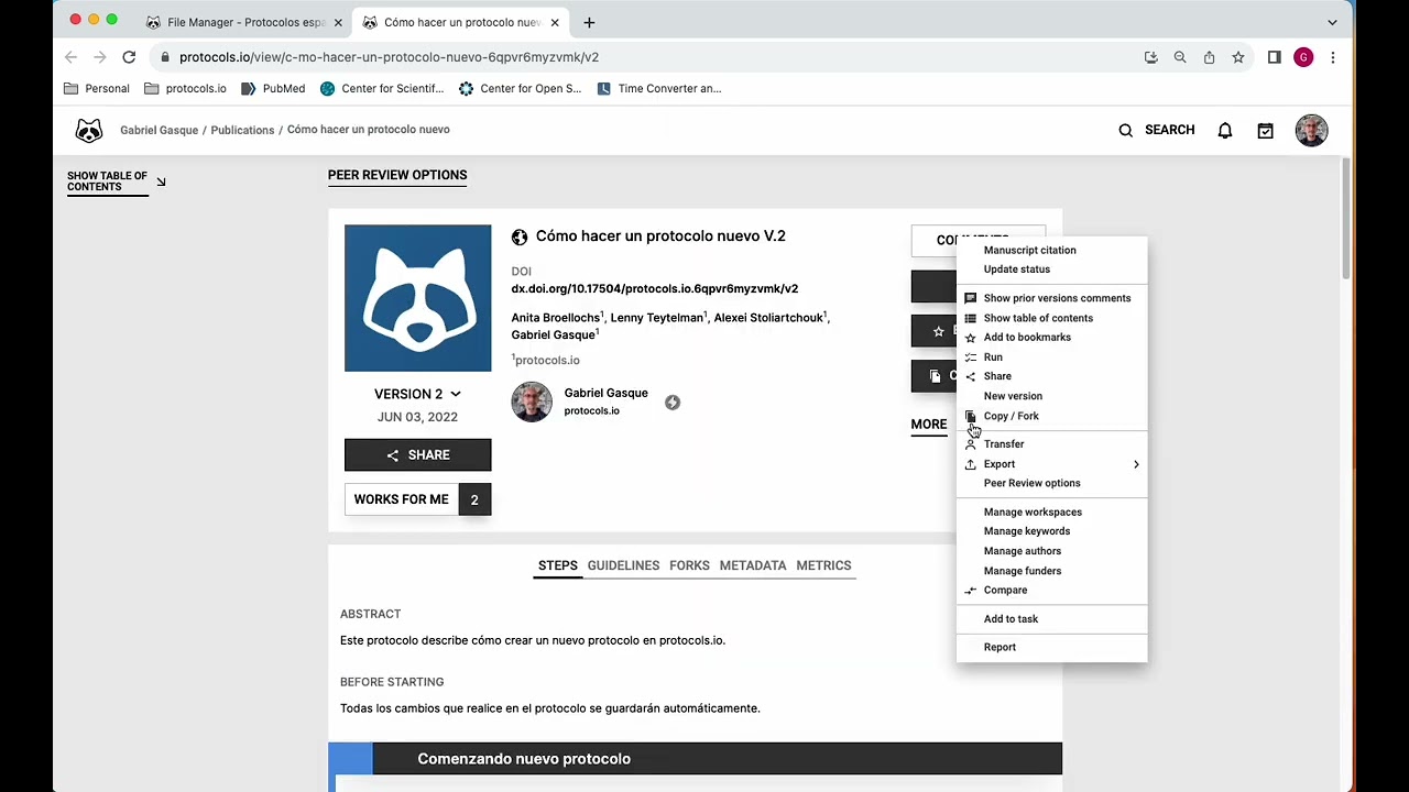 How to share protocols with different workspaces