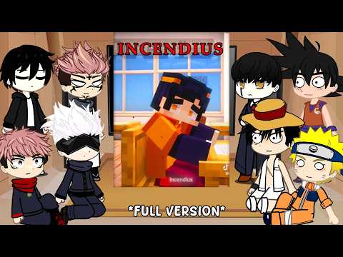 Anime Characters React To INCENDIUS | Minecraft & HamoodeG & AJTHEBOLD