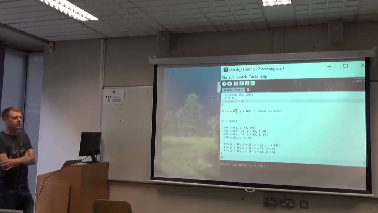 Moving Smiley Face in Processing