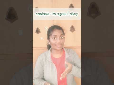 difference between confirm and conform in Tamil