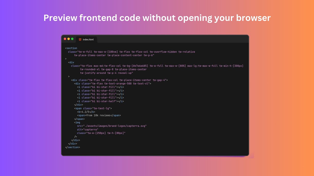 Hover preview - A VsCode extension to preview your HTML
