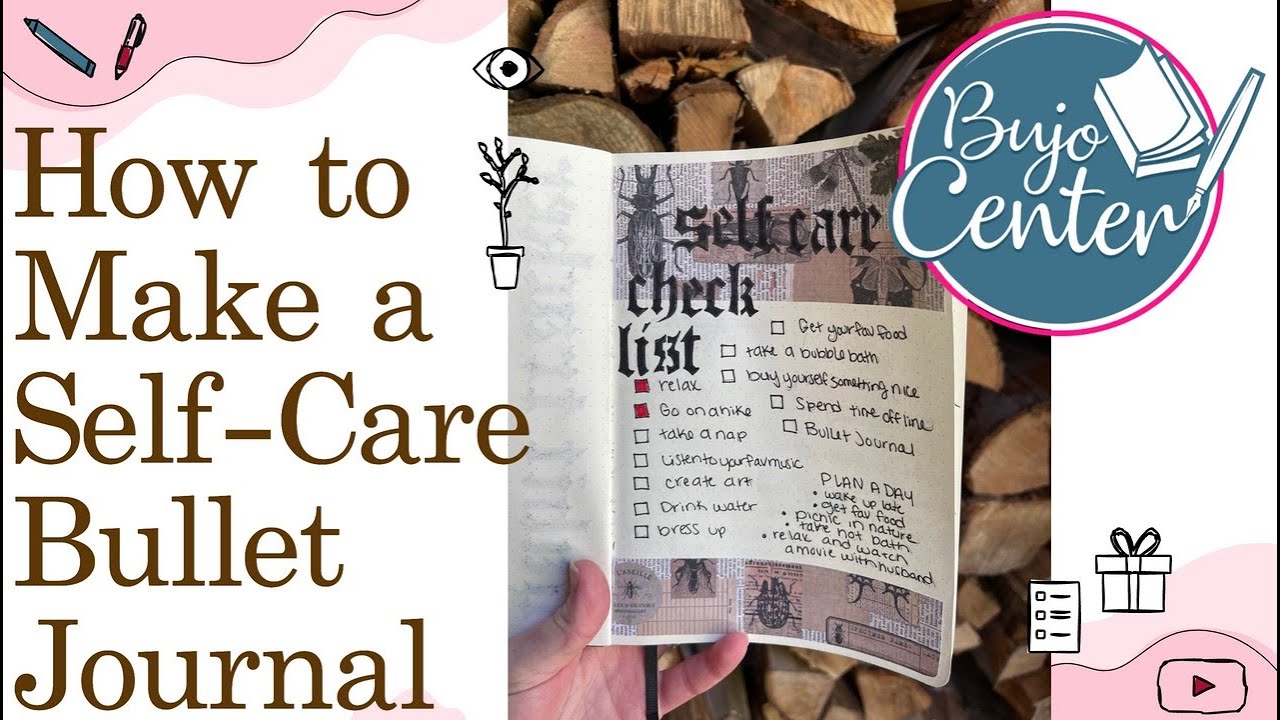 How to create a self care bullet journal spread