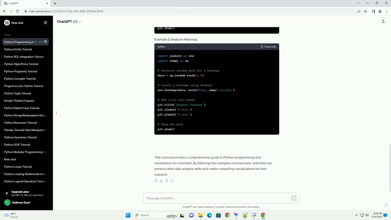 python programming and visualization for scientists pdf