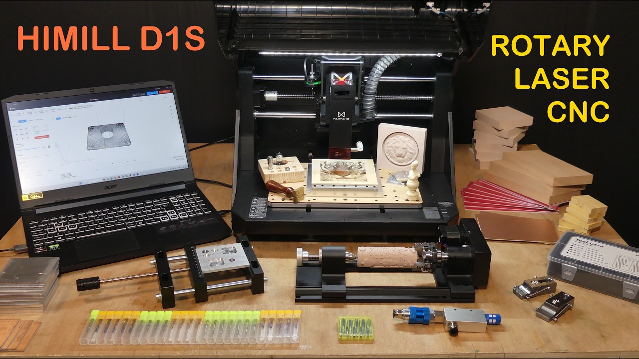 Обзор фрезерного станка MaxMake HiMill D1S — тестирование на станках с ЧПУ, лазерной резке и пово...