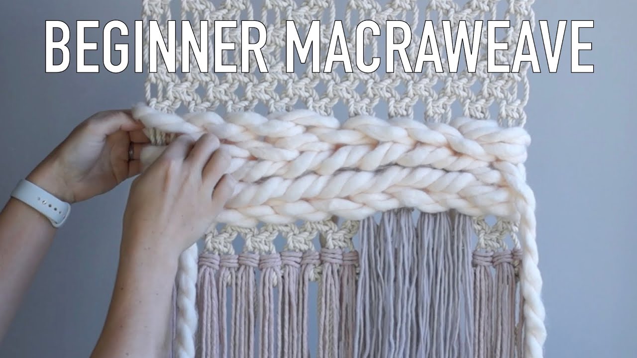 DIY Macrame for Beginners/Macraweave Tutorial: Full Macraweave (Macrame + Weaving) Wall Hanging!