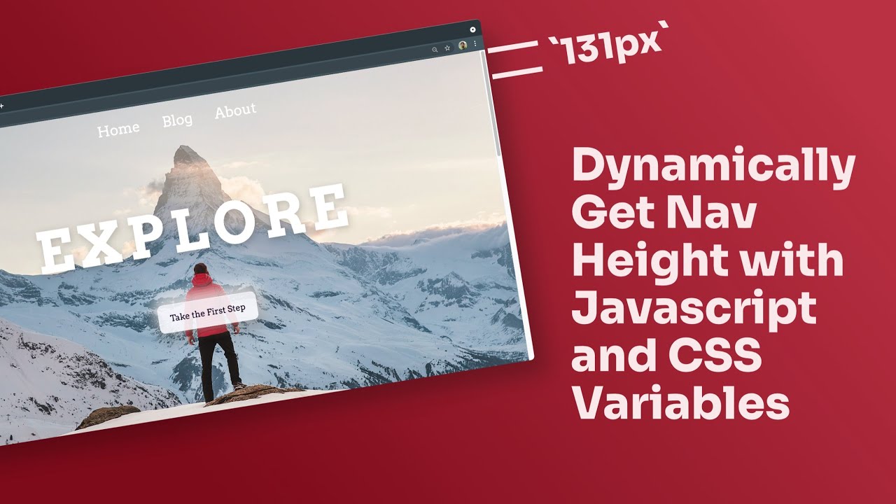 Dynamically Get Nav Height with Javascript and CSS Variables