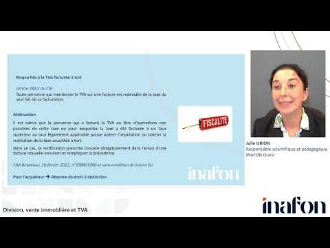 Division, vente immobilière et TVA