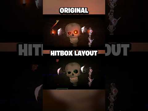 Skeletal Shenanigans Boss: Original vs Hitbox Layout | Geometry Dash 2.2 #shorts