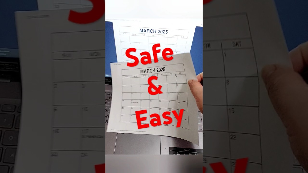 HOW to print a CALENDAR EASY and SAFELY with a laptop and printer #howto #easy #safe