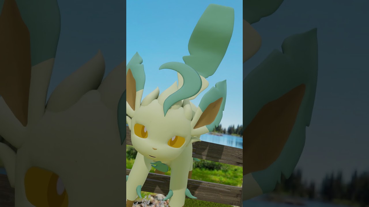 Leafeon touch the grass  #pokemon #eevee #eeveelution #leafeon