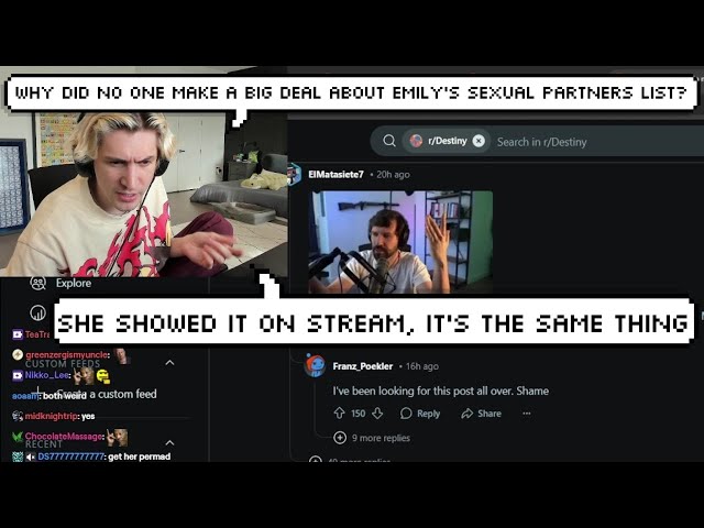 xQc says Destiny's alleged revenge po*n scandal is the "exact same ...