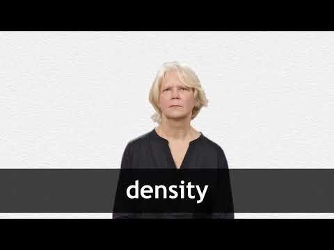 How to pronounce DENSITY in American English