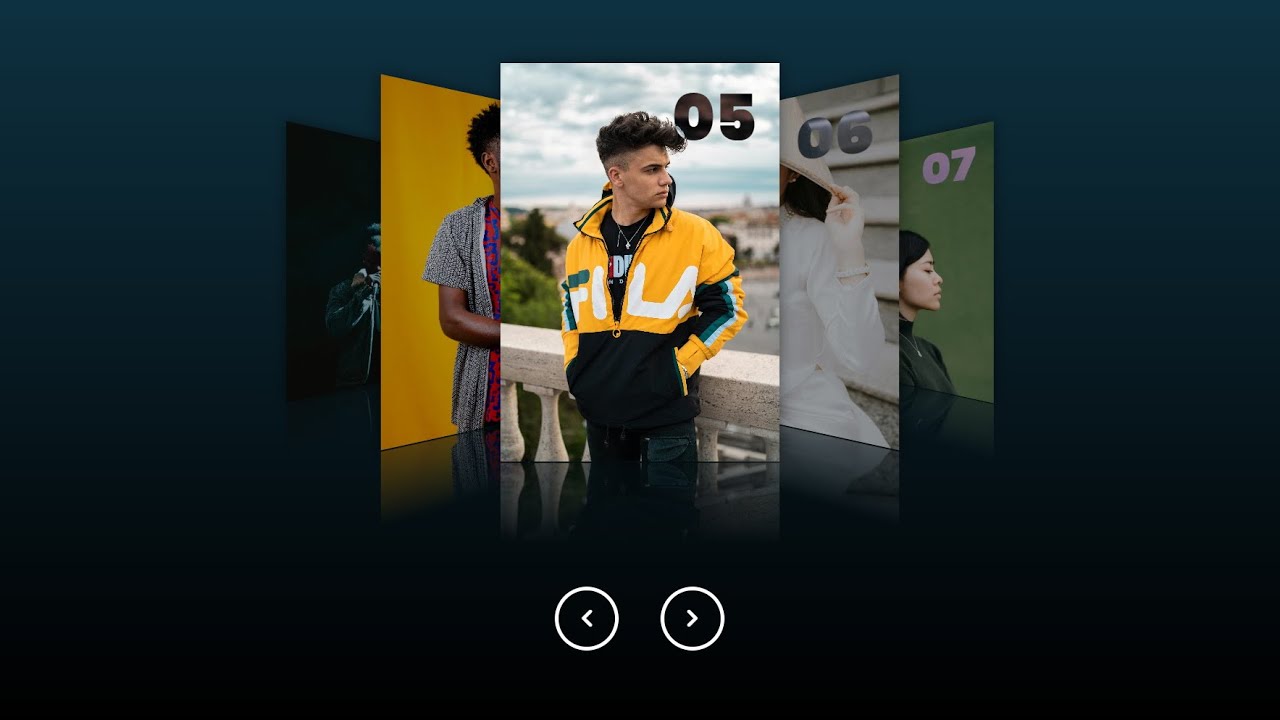Create a 3D Carousel Slider with Html CSS & JS | Javascript Carousel Effect