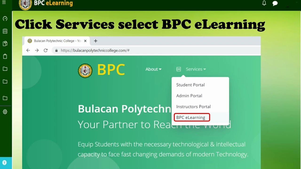 BPC eLearning Navigation