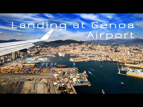 Landing at Cristoforo Colombo Airport on RWY 28 (KLM)