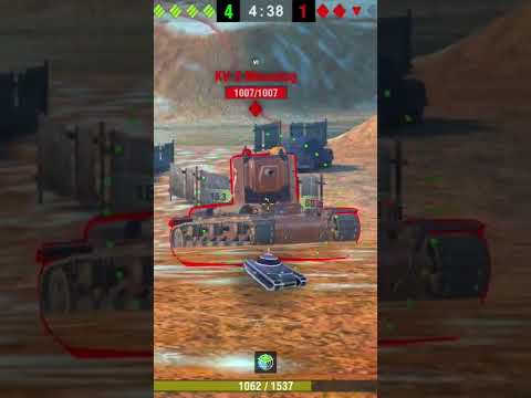 Smasher vs KV-2 Who will Win? #shorts wot blitz