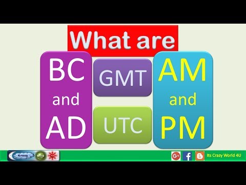 What is the full form of AD, BC, AM, PM, GMT, UTC?