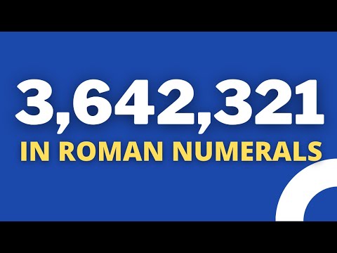 3,642,321 In Roman Numerals
