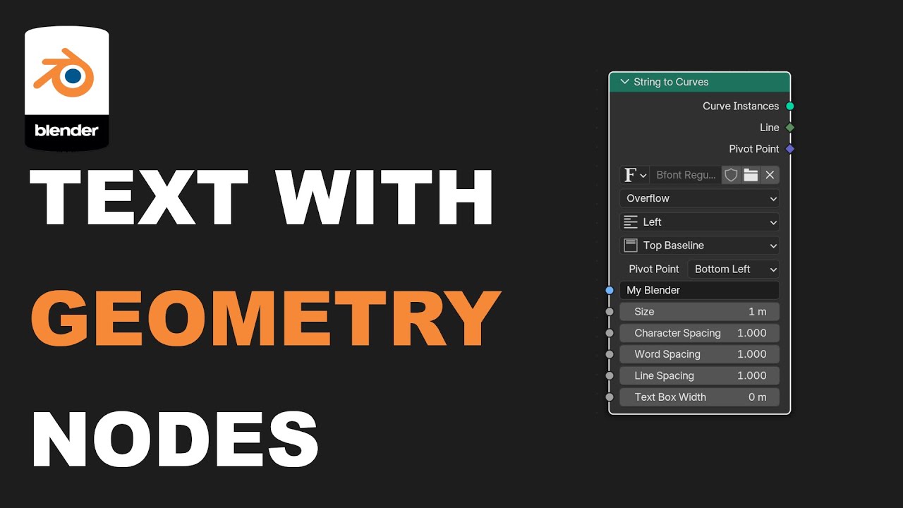 3D Text in Blender | Geometry Nodes Tutorial for Beginners