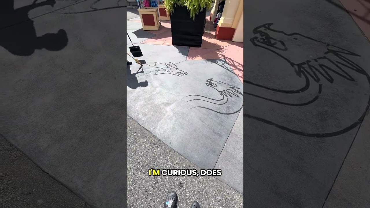 Never Seen This Art Style Outside of Disney but Universal was showing off their Dueling Dragons art