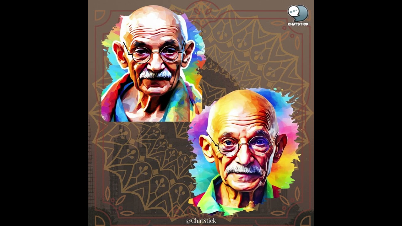 150 Mahatma Gandhi Digital Sticker Clipart Pack - PNG Printable Cliparts with Transparent Background