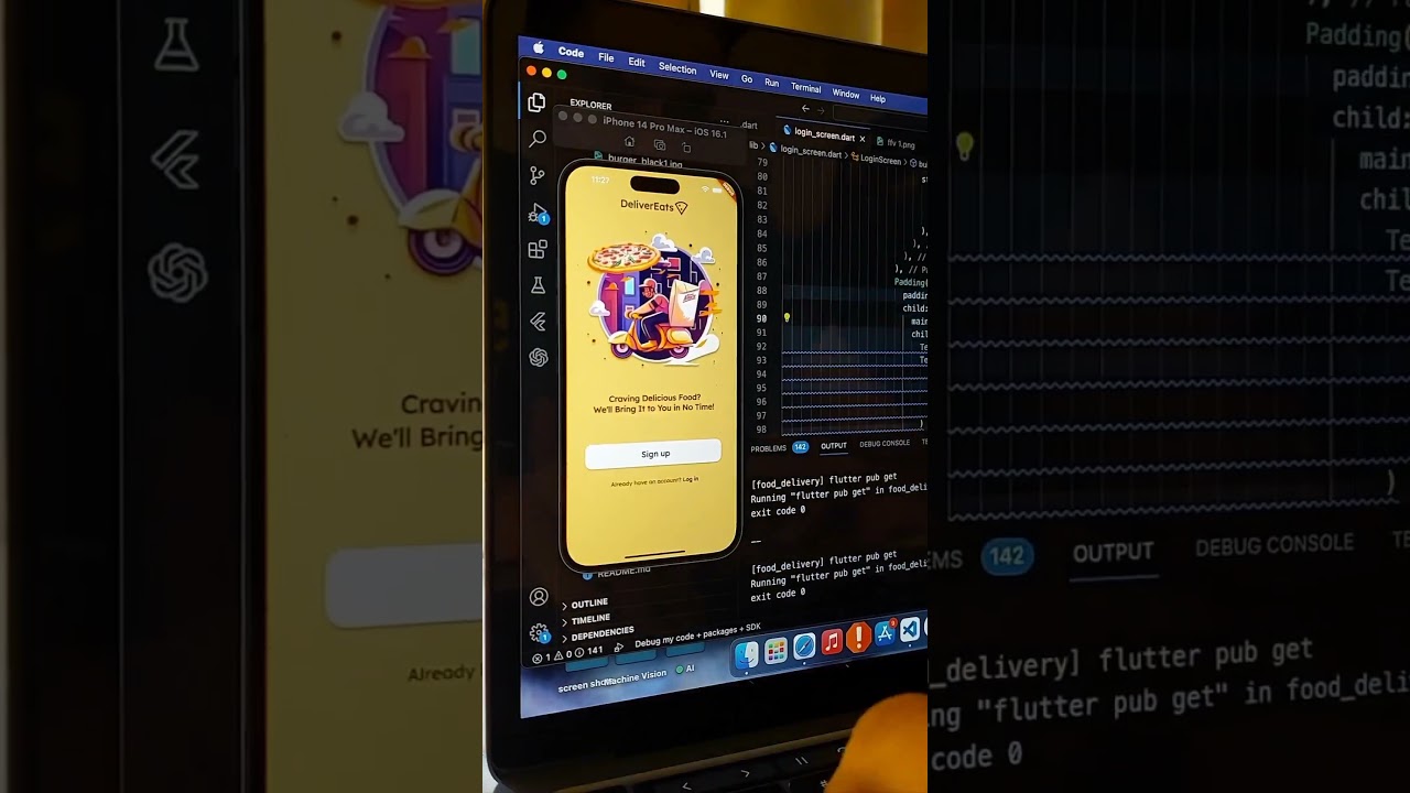 Food delivery app with flutter