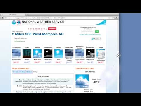 NWS's Experimental Adaptive Forecast Page