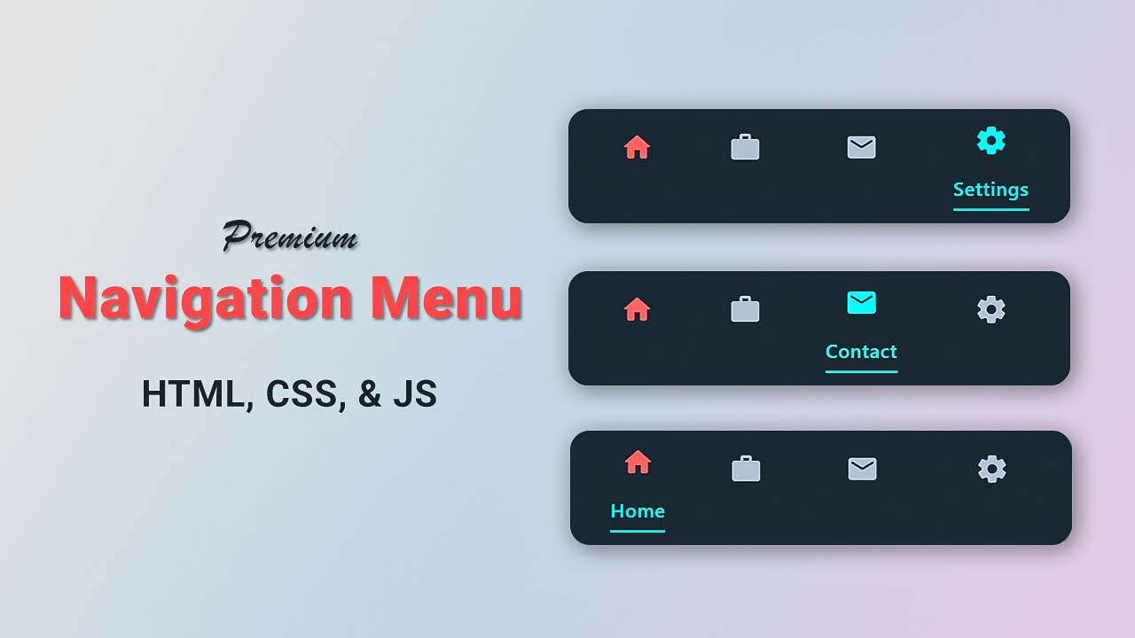 Pro CSS Nav Bar | Animated Effect 🔥 | mzcode01 #webdesign #cssmenubar #cssanimation #coding