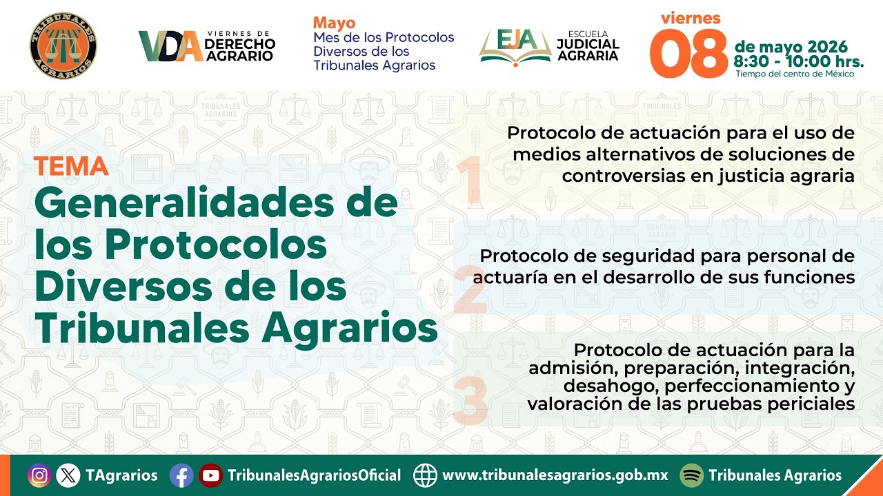 08/05/26 | VDA | Generalities of the Various Protocols of the Agrarian Courts