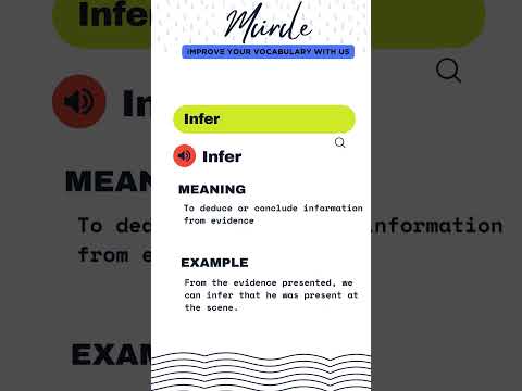 Meaning of Word INFER #shortvideo #english #learning