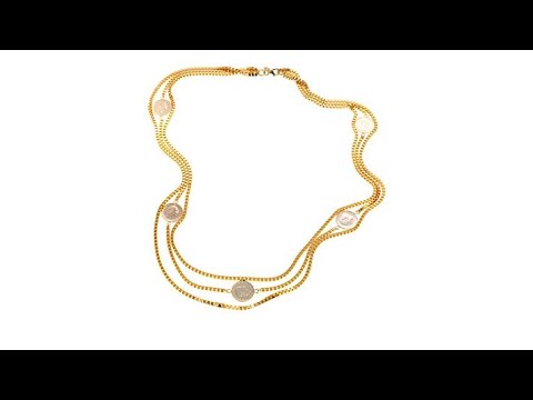 Bellezza 200 Lira Coin TripleStrand 36" Box Necklace