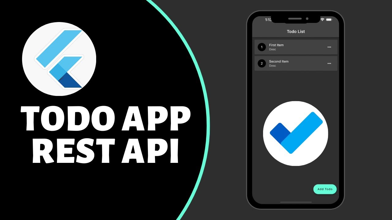 Todo App using Rest API | CRUD App | Flutter English Tutorial