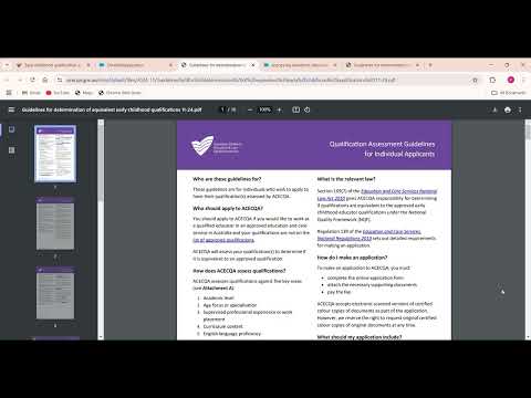 ACECQA SKILL ASSESSMENT/ EARLY CHILDHOOD TEACHING ASSESSMENT/ GRADUATE DIPLOMA IN EARLY CHILDHOOD