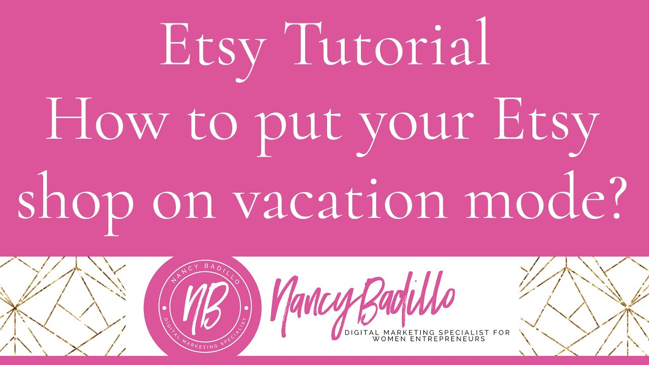 How to put your Etsy shop in vacation mode? Etsy Tutorial
