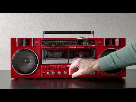 SHARP GF-550ZR AM/FM STEREO RADIO DOUBLE CASSETTE RECORDER | Reverb