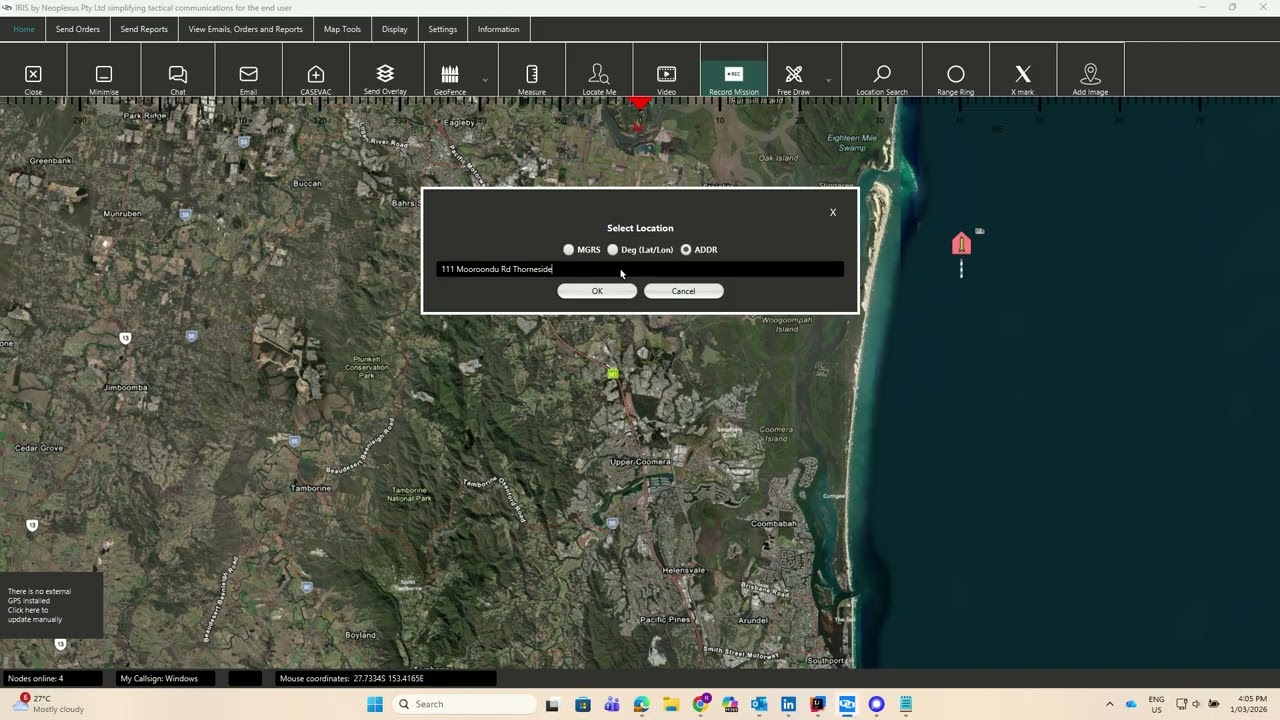 Location Search Tool in IRIS