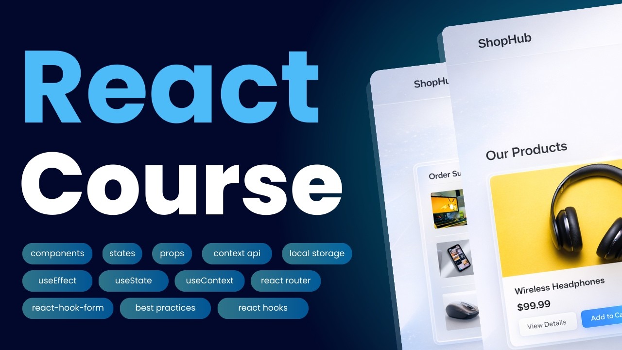 ReactJS Full Course 2026 | Build and Deploy a Beginner Ecommerce Website using React