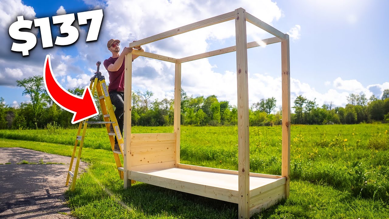 Build a Budget-Friendly Canopy Bed Frame!
