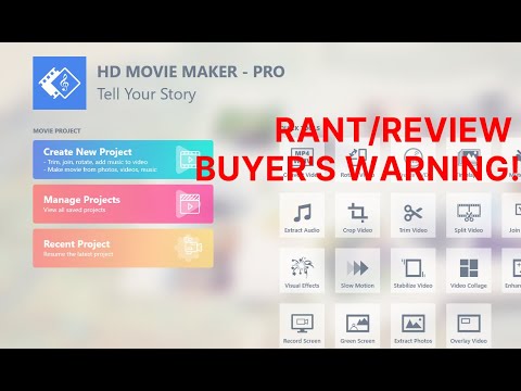 Do NOT buy HD Movie Maker PRO on Windows 10.